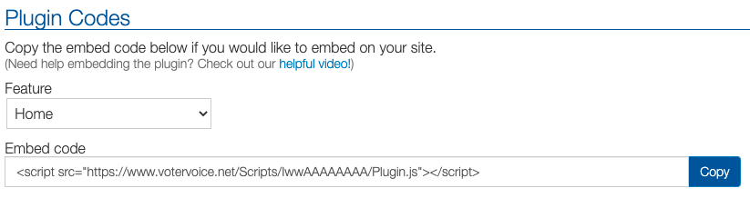 Installing the Plugin Code – VoterVoice