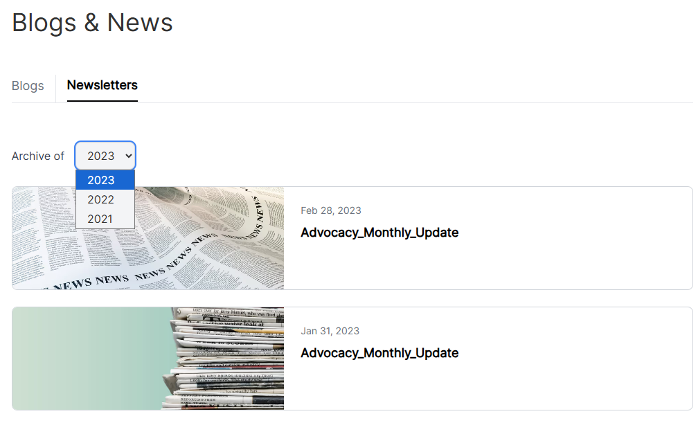 The Blogs & News Page – VoterVoice