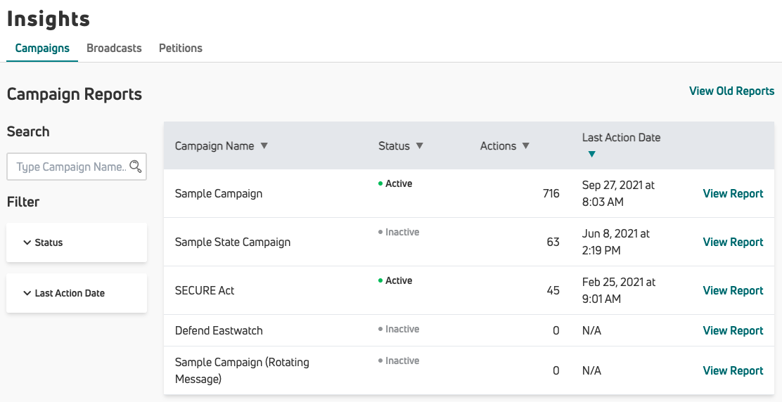 Campaign Insights – VoterVoice